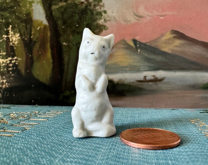 Antique Hertwig Tiny Bisque Begging Cat Made in Germany Penny Doll ...