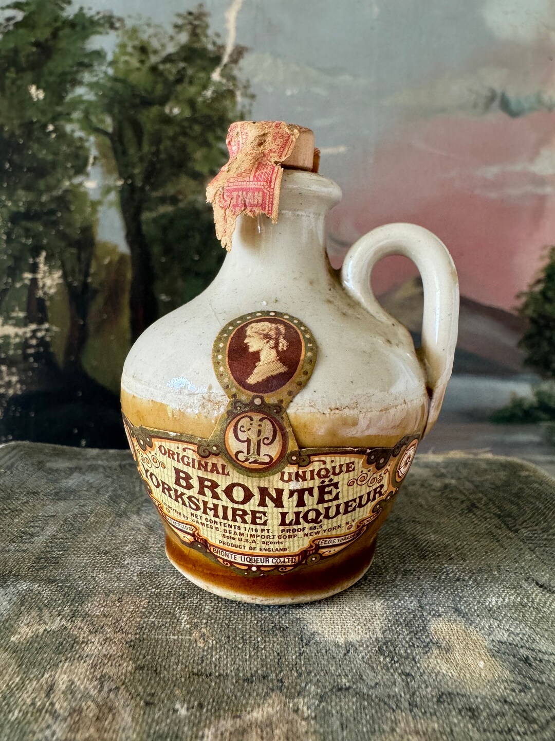 Tiny Vintage Brontë Liqueur Crock Jug Bottle Original Cork and Contents - Etsy