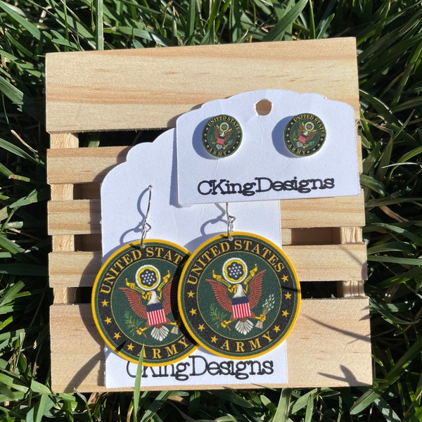 Army Earrings - Etsy