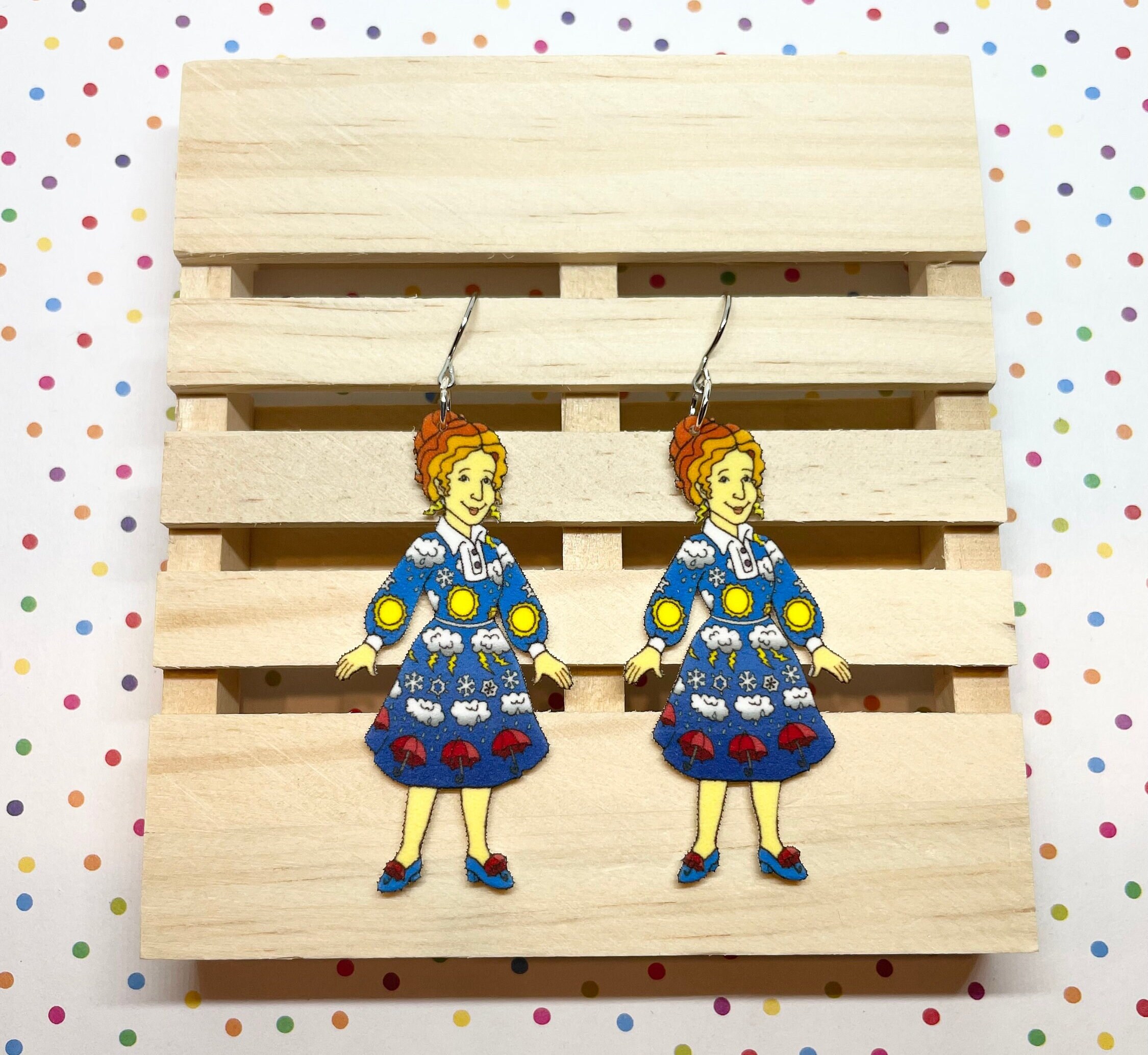 Ms. Frizzle Earrings/ Magic School Bus Earrings - Etsy