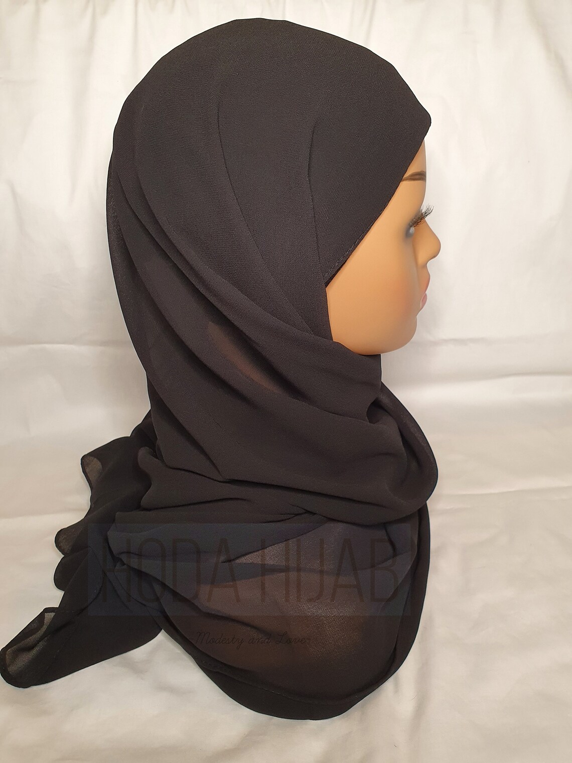 Instant Hijab 1 Piece Chiffon 2 Colors Etsy