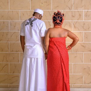 Traditional Bini Wedding Outfits for Couple | Edo Couple Outfits ...