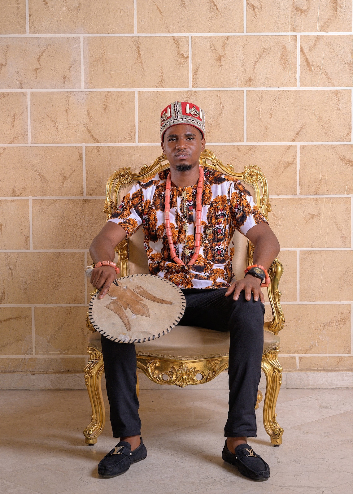 Couple Igbo Outfits | Men Isi Agu Shirt | Women George Blouse ...
