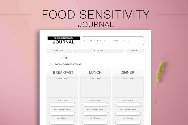 Printable Food & Symptom Tracker Digital Food Sensitivity - Etsy Canada