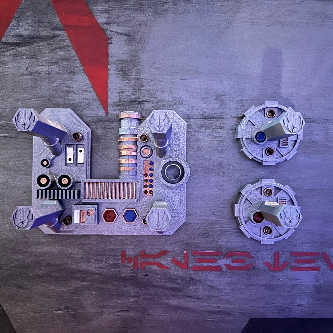 Star Wars Double Lightsaber Wall Display With Blade Supports Beskar ...