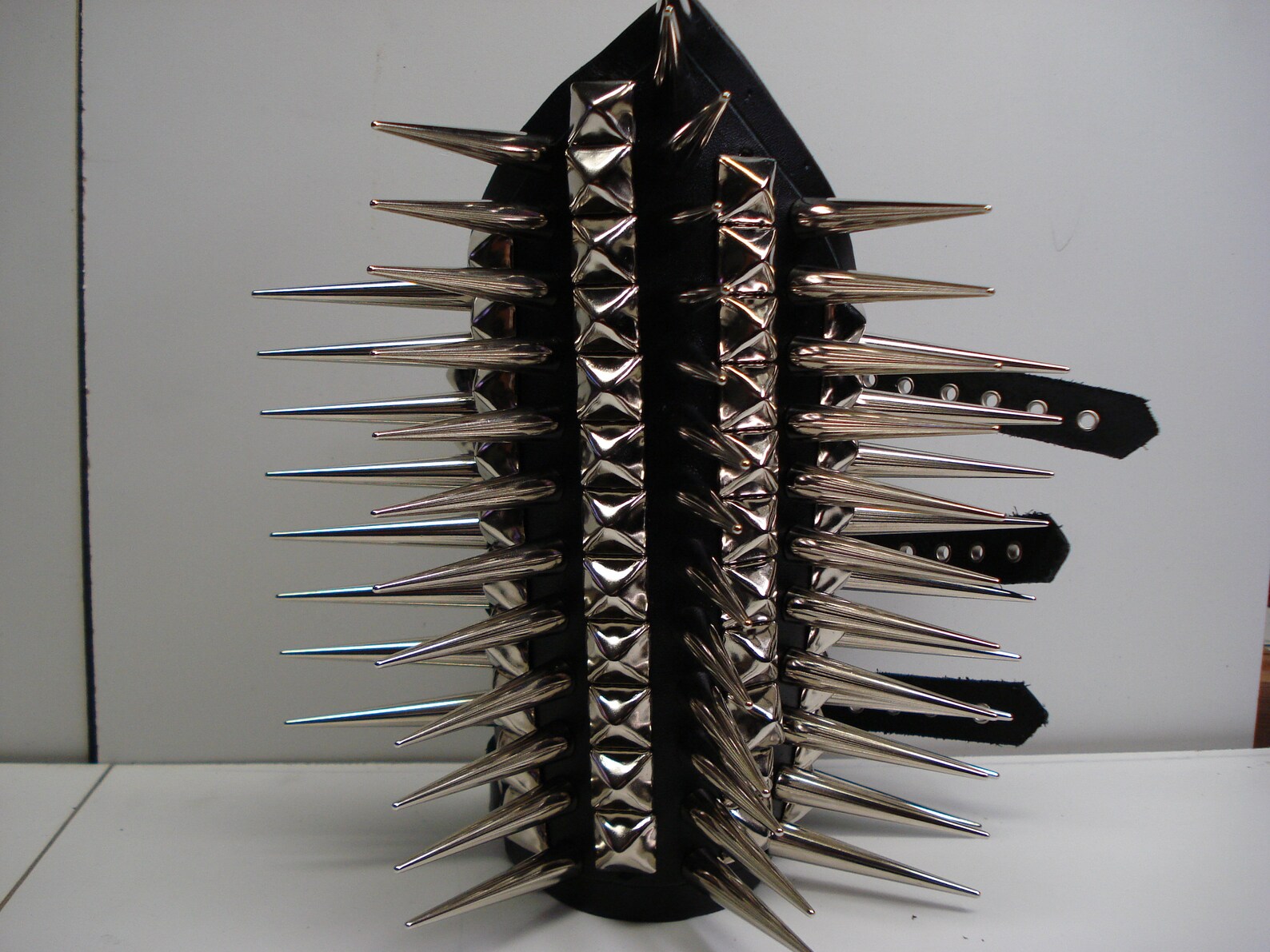 SATAN Studded & Spiked Genuine Leather Armband NWOBHM - Etsy