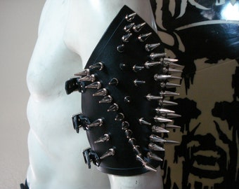 ZYKLON Old School Spiked Genuine Leather Gauntlet Black Metal - Etsy