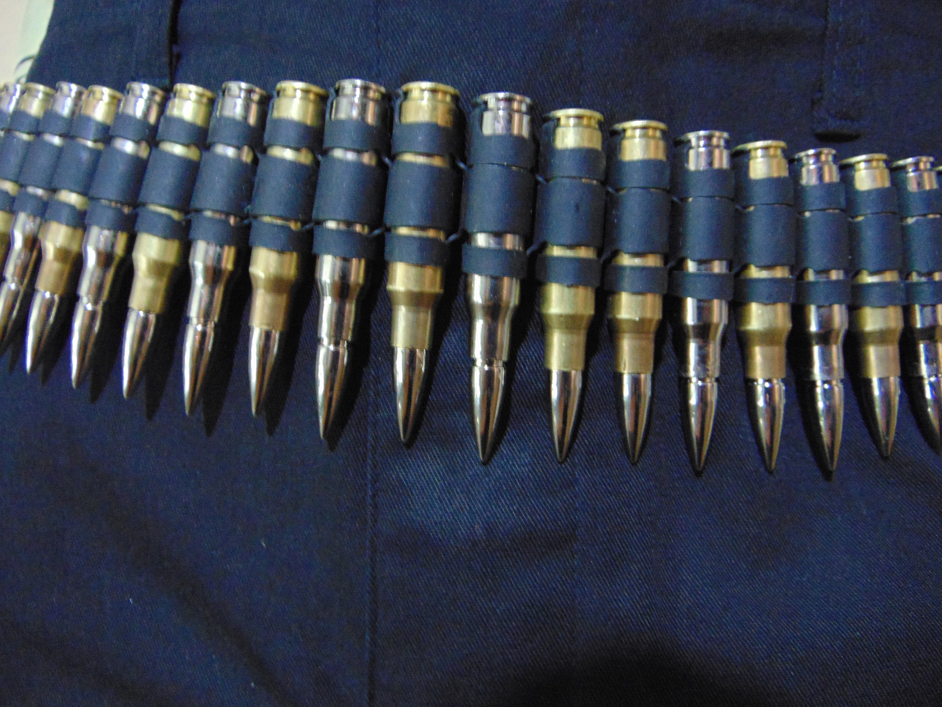 STONE METAL M60 Bullet Belt Brass Shell Black Link 025 - Etsy