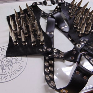 FROST High-quality Handcrafted Giant Spiked Harness Black Metal - Etsy