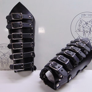 NIGHTWISH Leather Gauntlet Goth Metal Buckled With Straps - Etsy