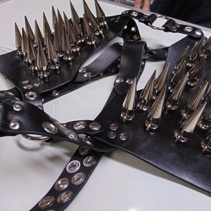 FROST High-quality Handcrafted Giant Spiked Harness Black Metal - Etsy