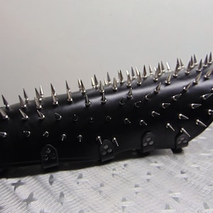 BETHLEHEM Pair of Spiked Genuine Leather Shin Guards Black Metal - Etsy