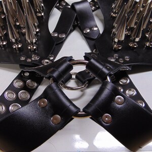 FROST High-quality Handcrafted Giant Spiked Harness Black Metal - Etsy