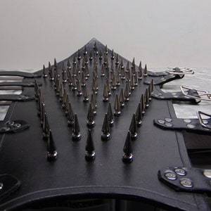 BETHLEHEM Pair of Spiked Genuine Leather Shin Guards Black Metal - Etsy