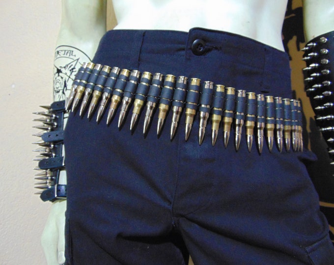 STONE METAL M60 Bullet Belt Brass Shell Black Link 025 - Etsy