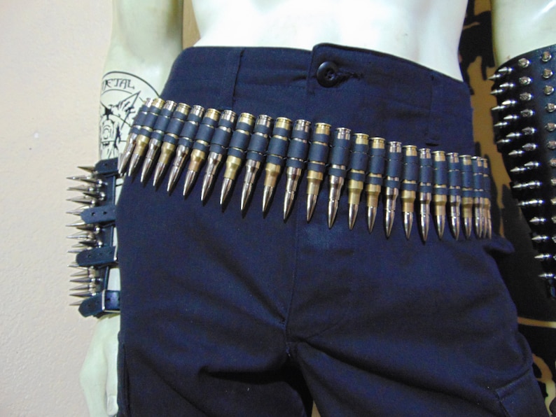 STONE METAL M60 Bullet Belt - Brass Shell Black Link 025 - Etsy