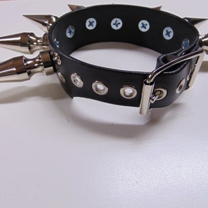 EURONYMOUS High-quality Handcrafted Giant Silver Spikes Choker - Etsy
