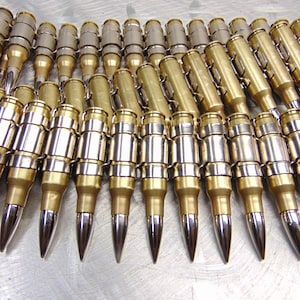 SYMPHONY METAL M60 Bullet Belt - Brass Shell Black Link 004 - Etsy