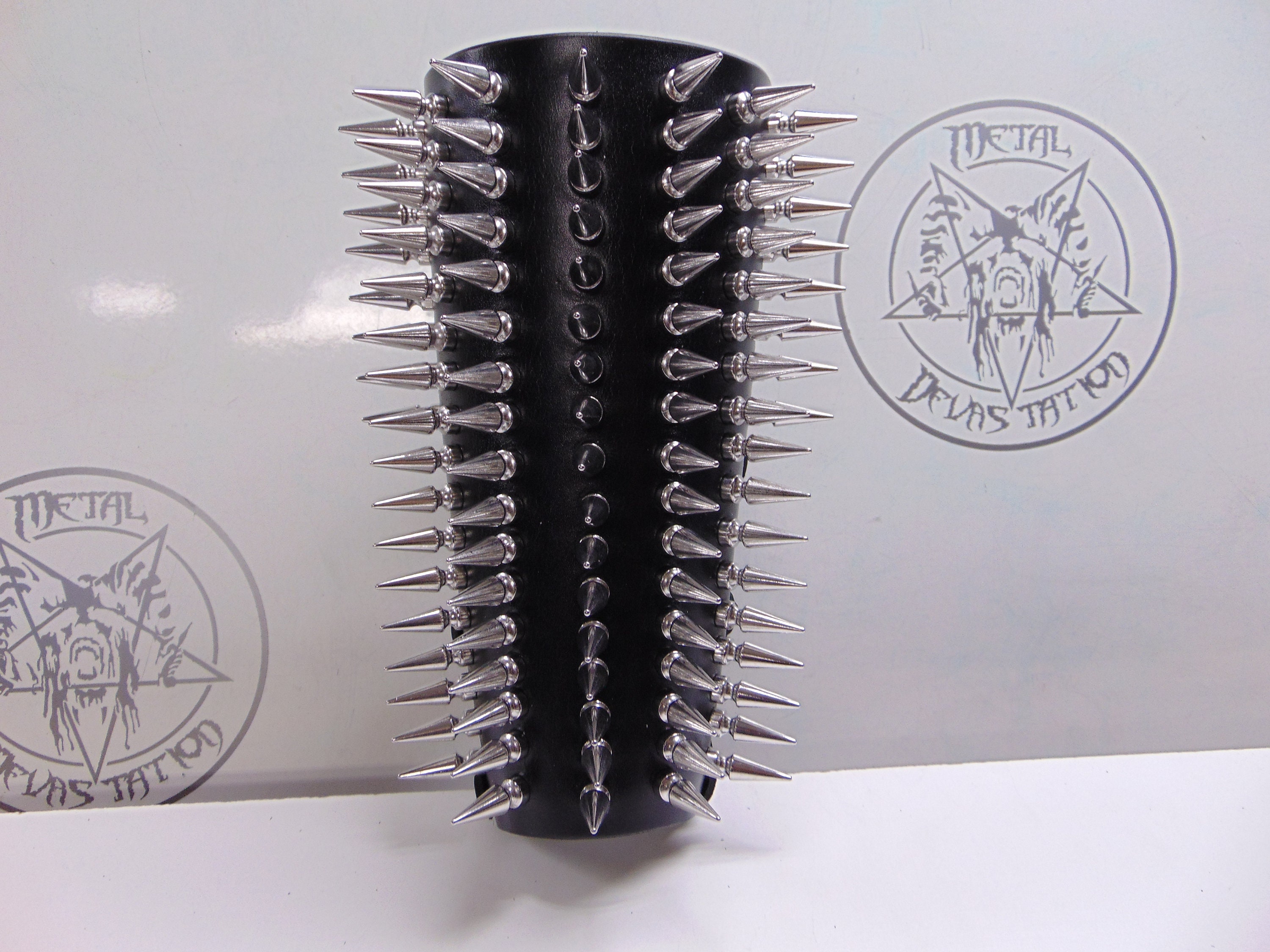 NARGAROTH Old School Brutal Large Spiked Leather Gauntlet - Etsy