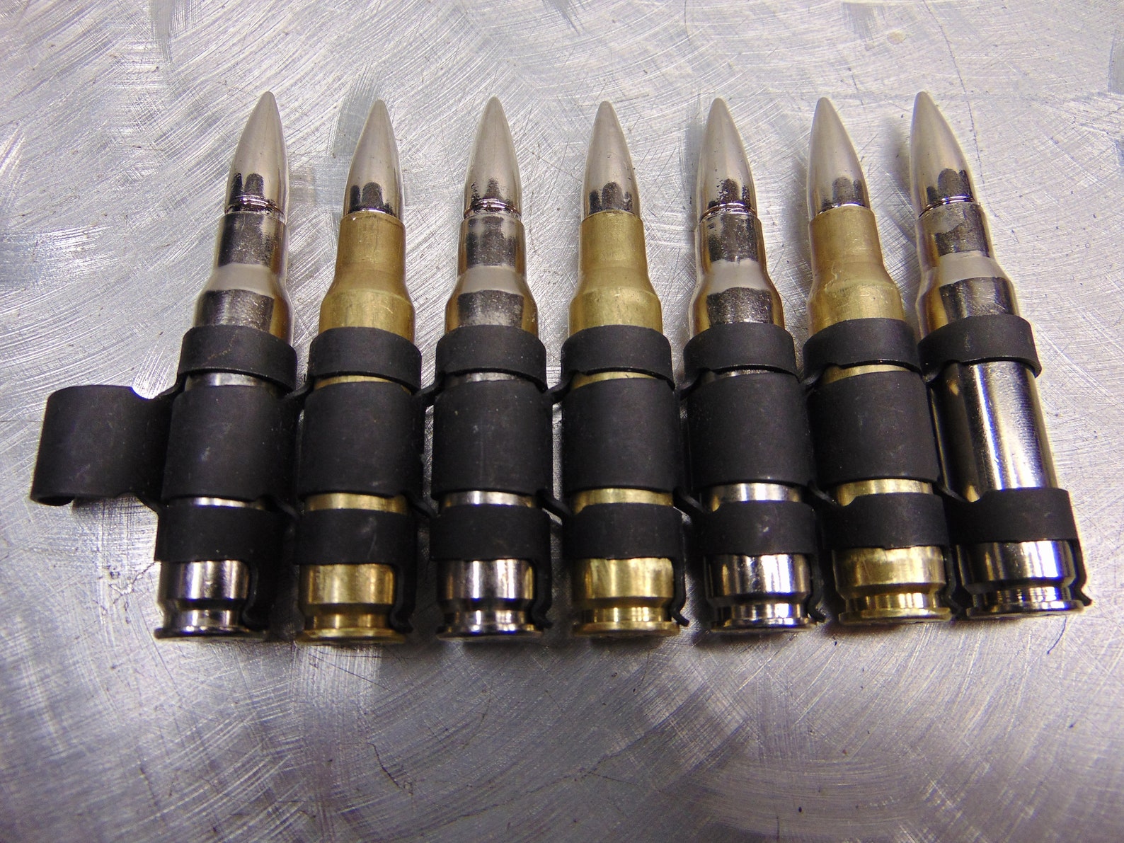 STONE METAL M60 Bullet Belt Brass Shell Black Link 025 - Etsy