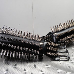 DROWNING THE LIGHT Brutal Fist Spiked Genuine Leather Gauntlet - Etsy