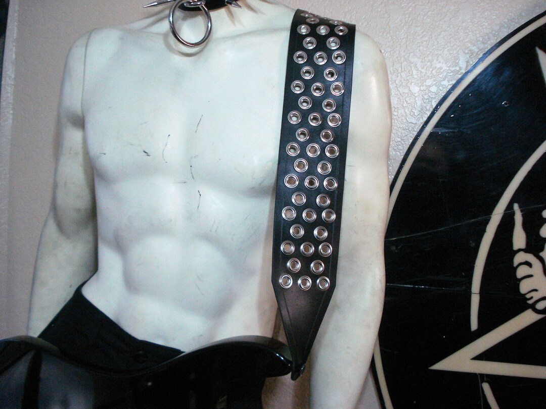 LEMMY Leather Guitar Strap With Chrome Grommets Speed Metal - Etsy
