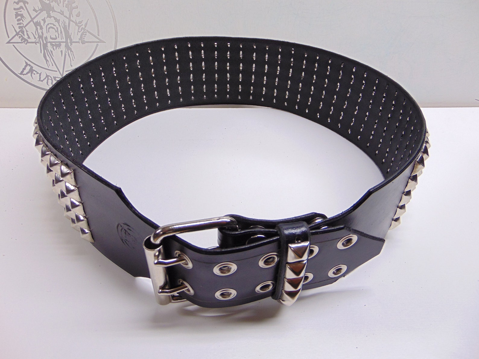 HORG Leather Old School Pyramid Studded Belt - Etsy