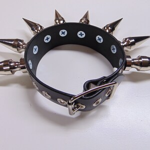 EURONYMOUS High-quality Handcrafted Giant Silver Spikes Choker - Etsy
