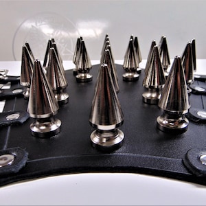 BULLDOZER Brutal Giant Spikes Genuine Leather Gauntlet Thrash Metal - Etsy