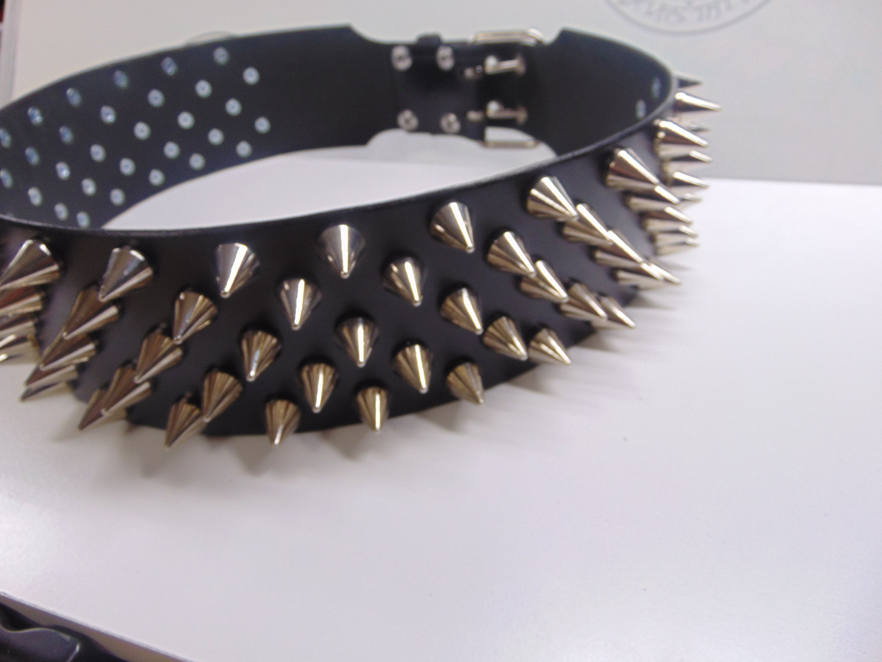 NORDJEVEL Leather Old School Heavy Bulldog Spikes Belt - Etsy
