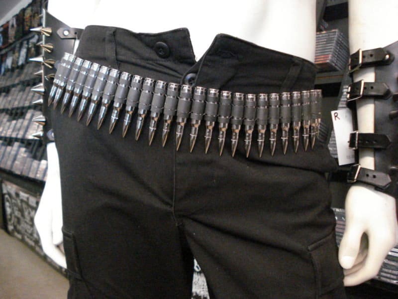 BLACK METAL M60 Bullet Belt Brass Shell Black Link 003 - Etsy