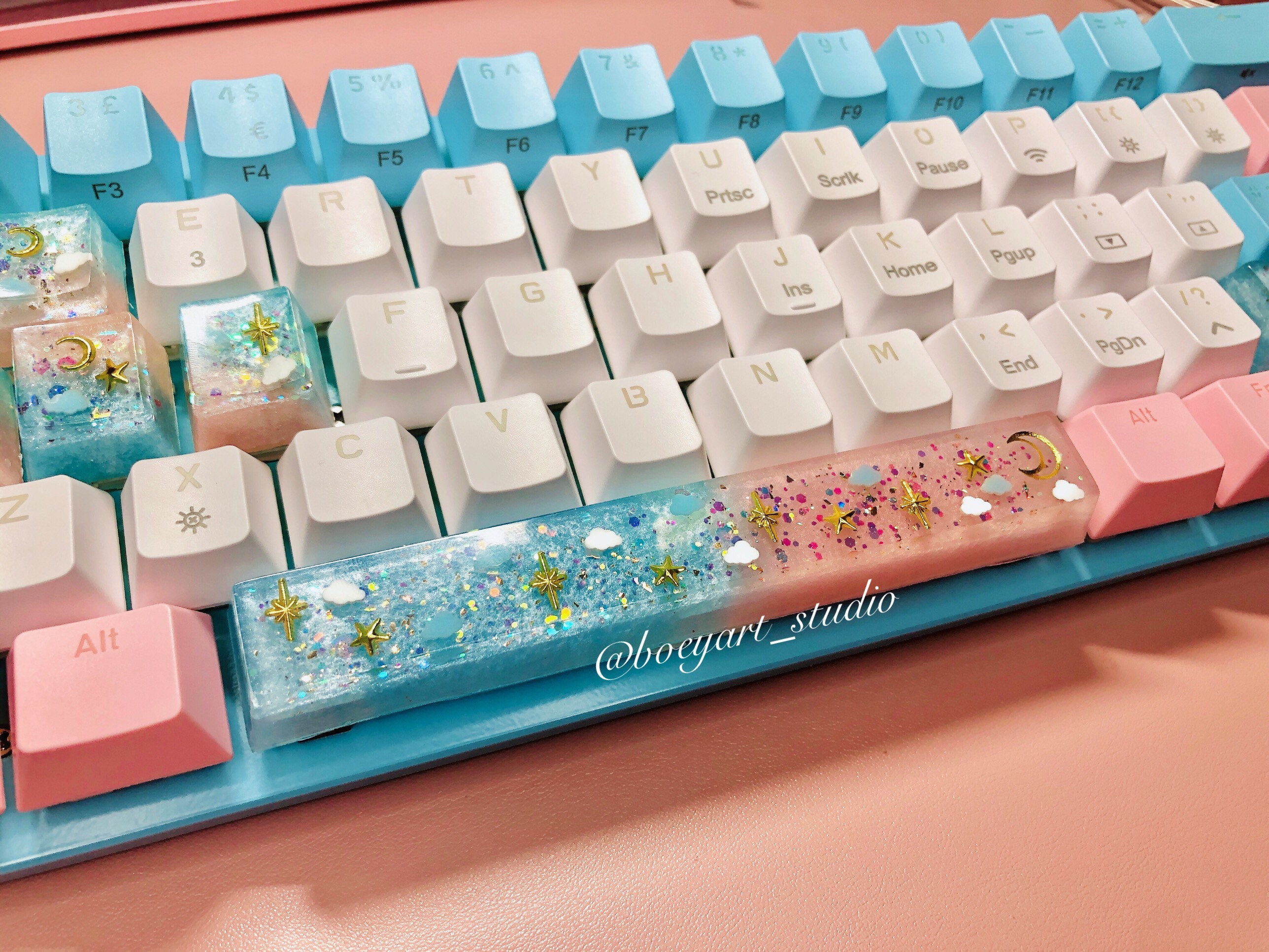 Moon and Star Keycaps Spacebar Handmade Resin Keycaps - Etsy Canada