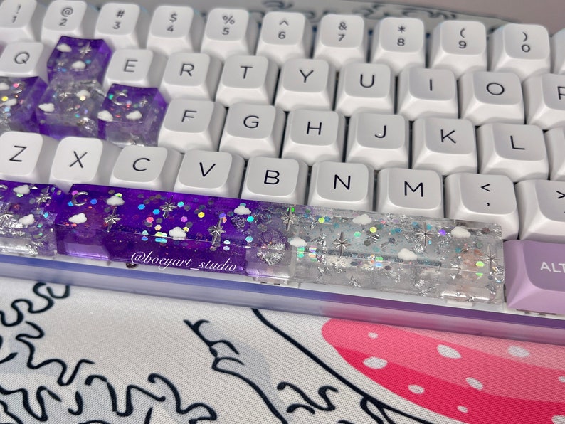 Moon Star Keycaps Handmade Resin Keycaps Cherry Switch - Etsy