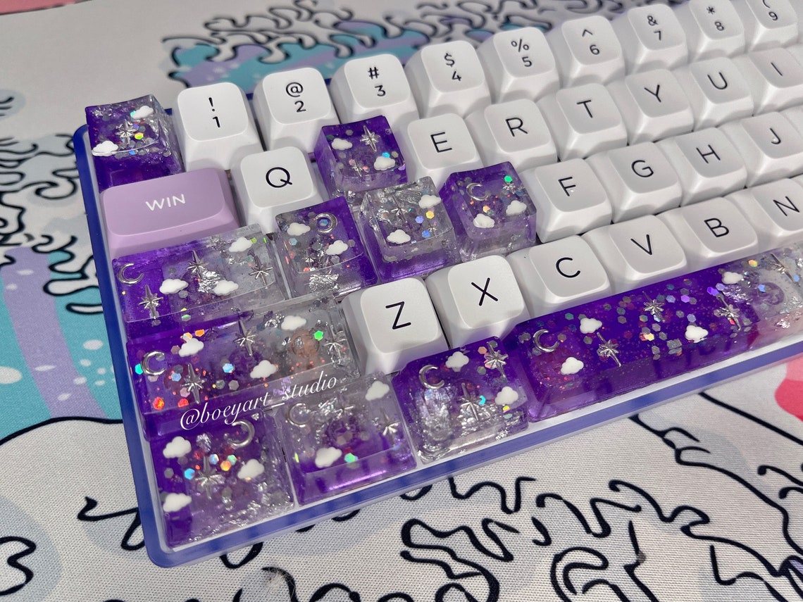 Moon Star Keycaps Handmade Resin Keycaps Cherry Switch - Etsy