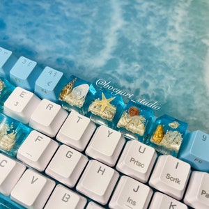 Ocean Keycaps, Handmade Resin Keycaps, Cherry Switch - Etsy