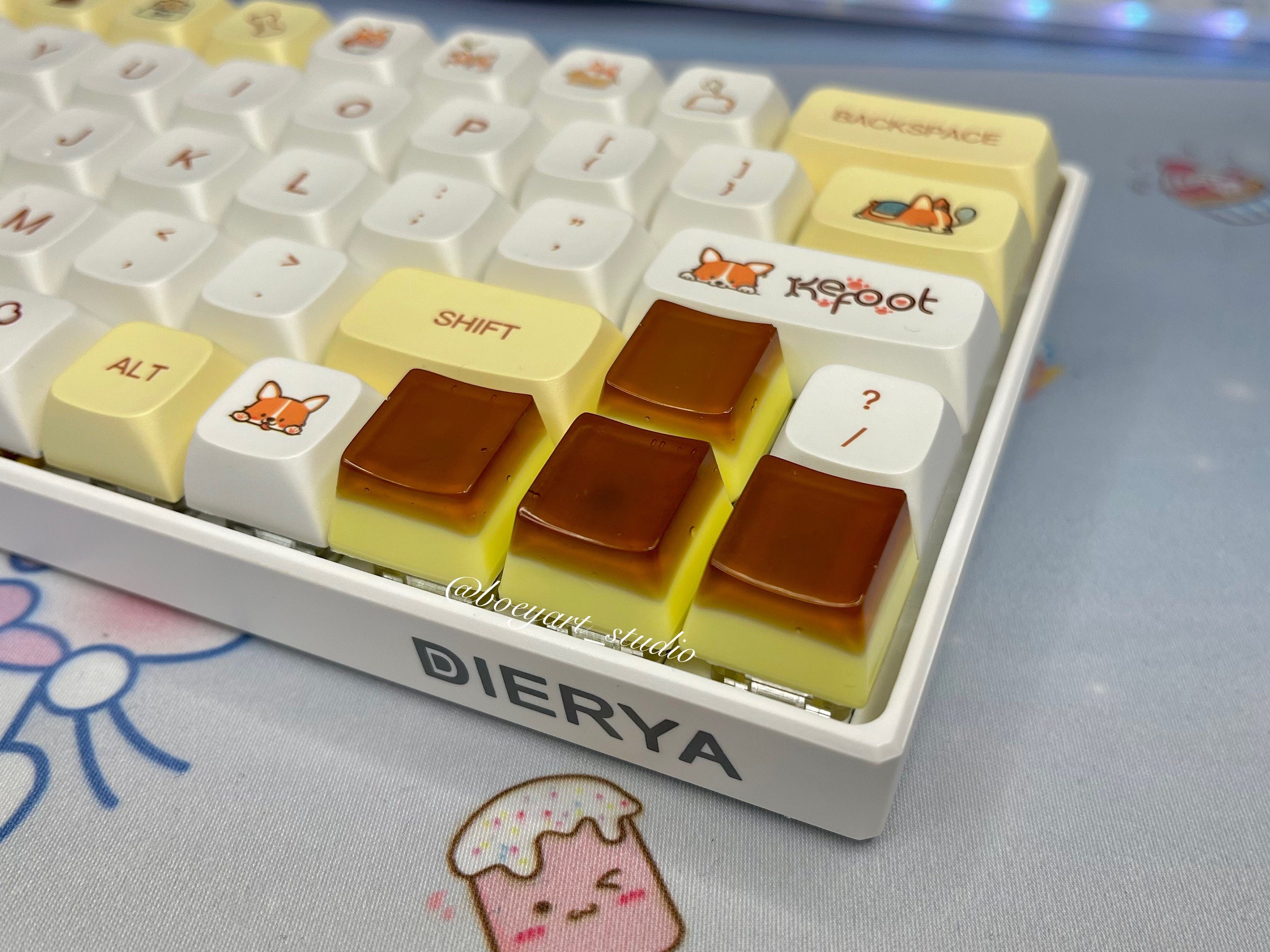 Pudding Keycaps Handmade Resin Keycaps Mechanical Keyboard - Etsy