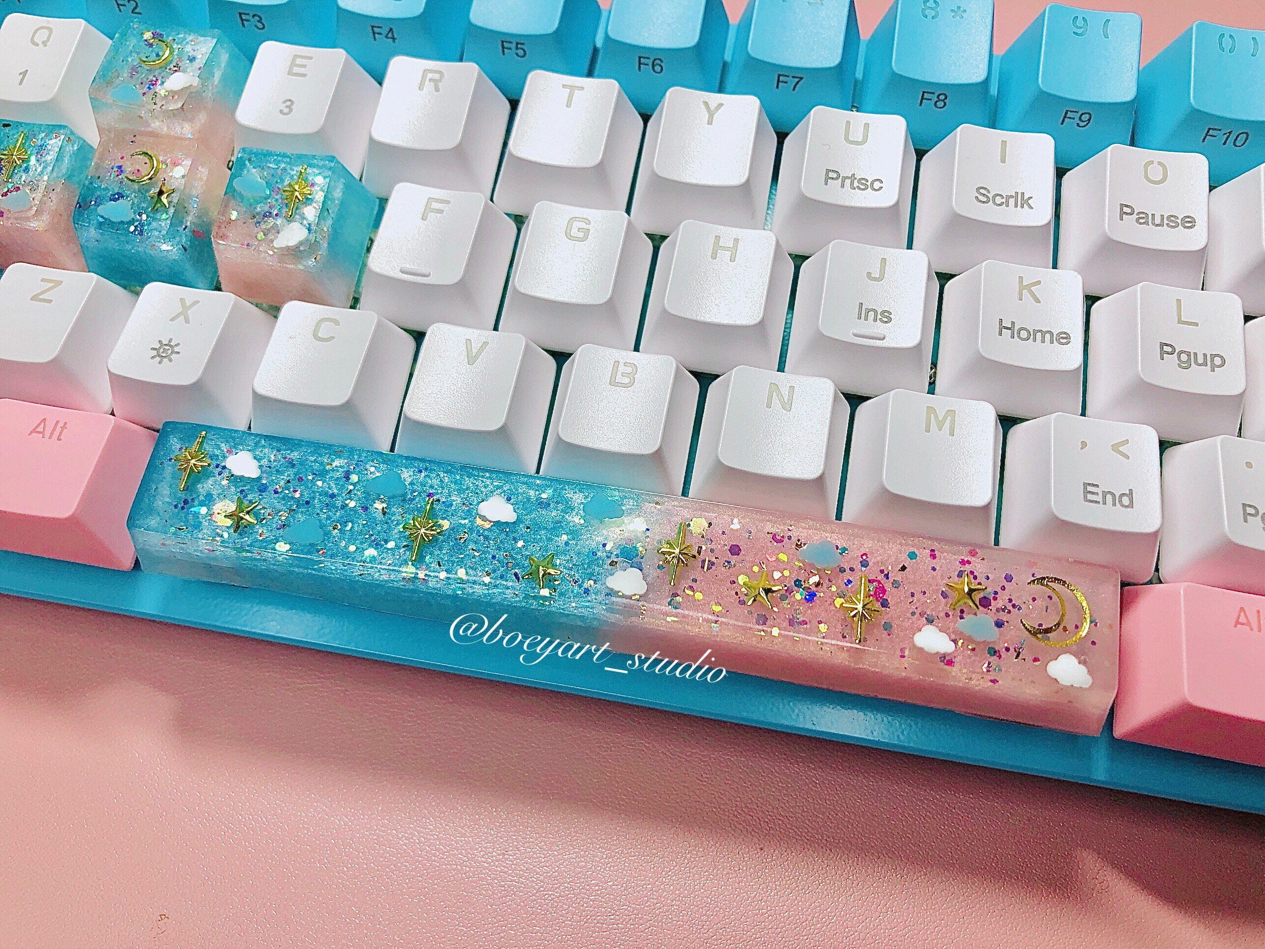Moon and Star Keycaps Spacebar Handmade Resin Keycaps - Etsy Canada