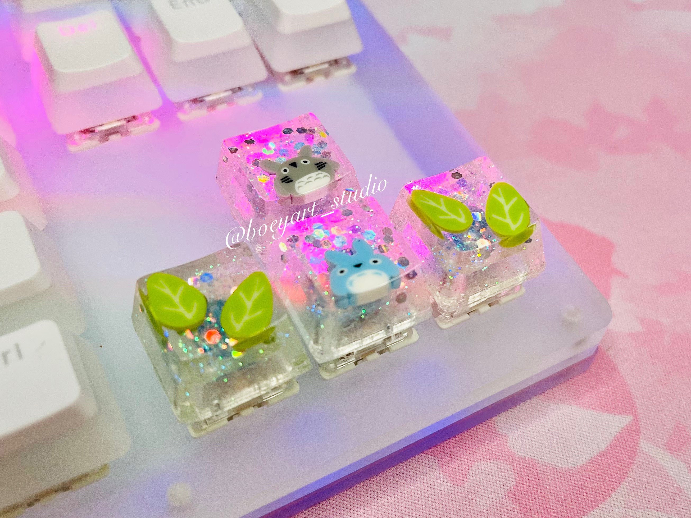 Totoro Keycaps Handmade Resin Keycaps Gaming Keycaps - Etsy Australia