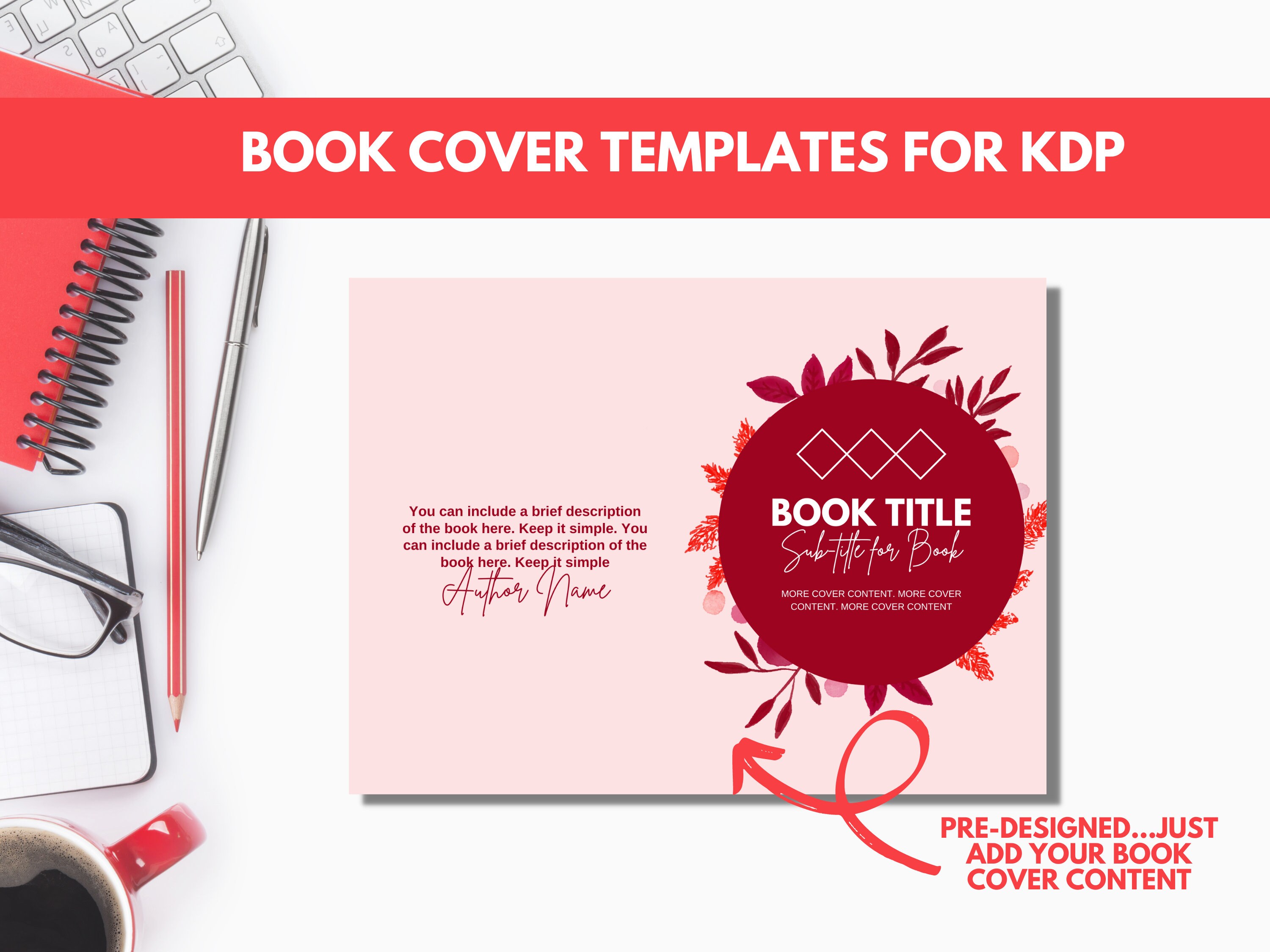 Paperback Book Cover Design Template for KDP - 6X9 - 100 PAGES - for ...
