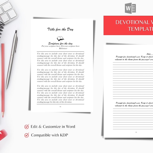 Devotional Template - Etsy