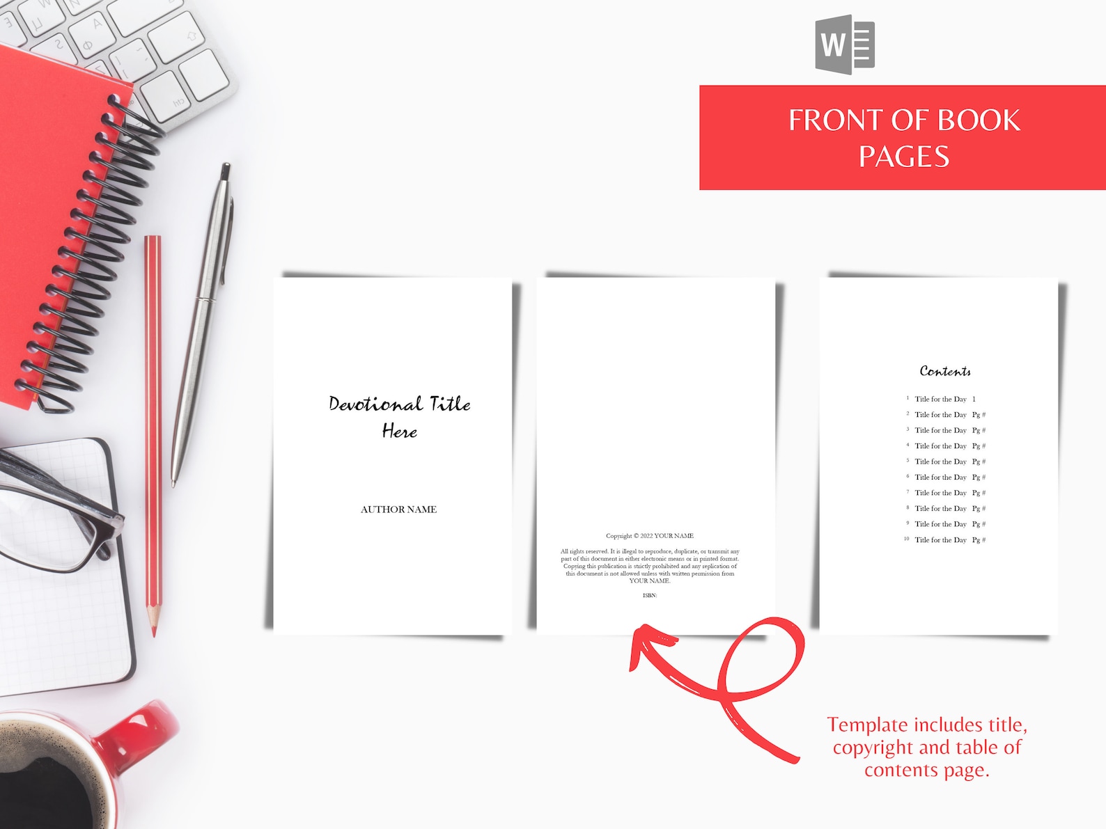 Devotional Word Template - Customize in Word - Publish to KDP Amazon - Etsy