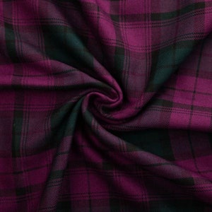 Lindsay Tartan Fabric Plaid Check Poly Viscose Tartan Check Fabric ...