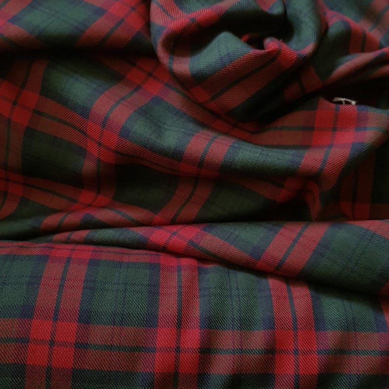Red Green Fabric - Etsy