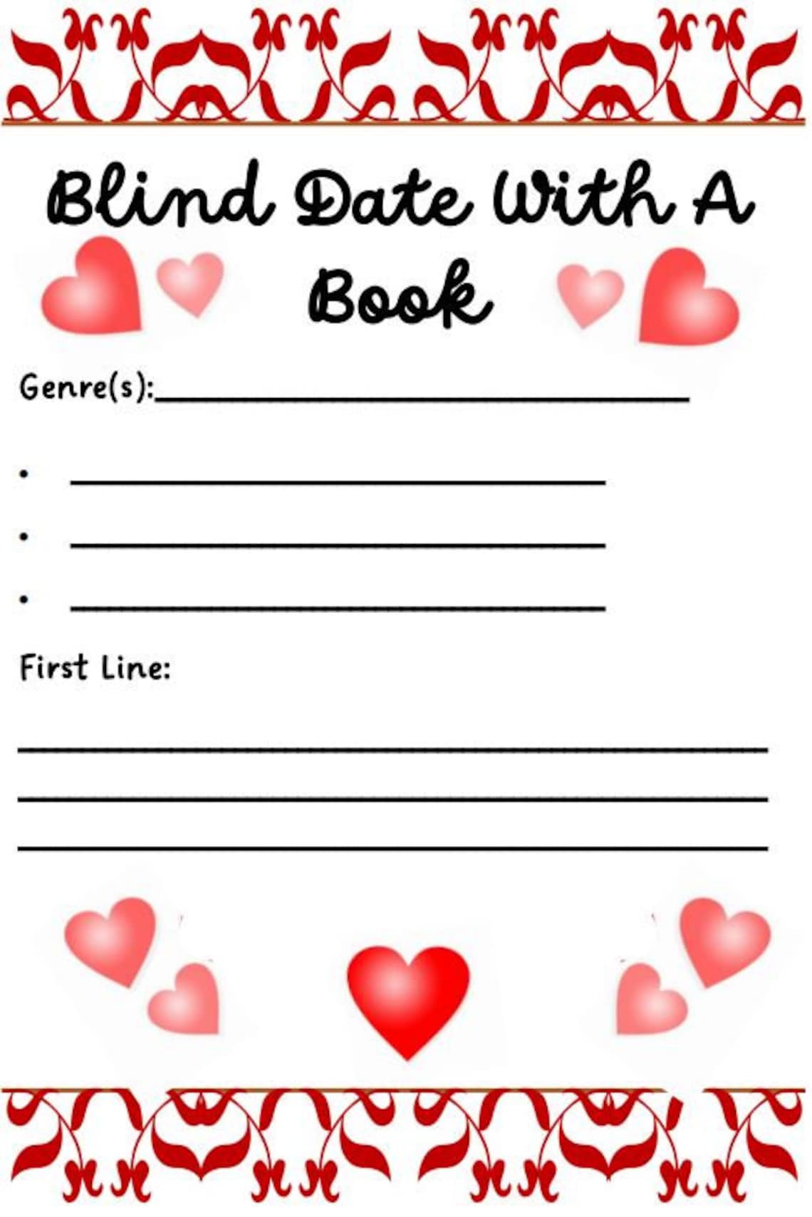 Blind Date With A Book Labels | Printables - Etsy