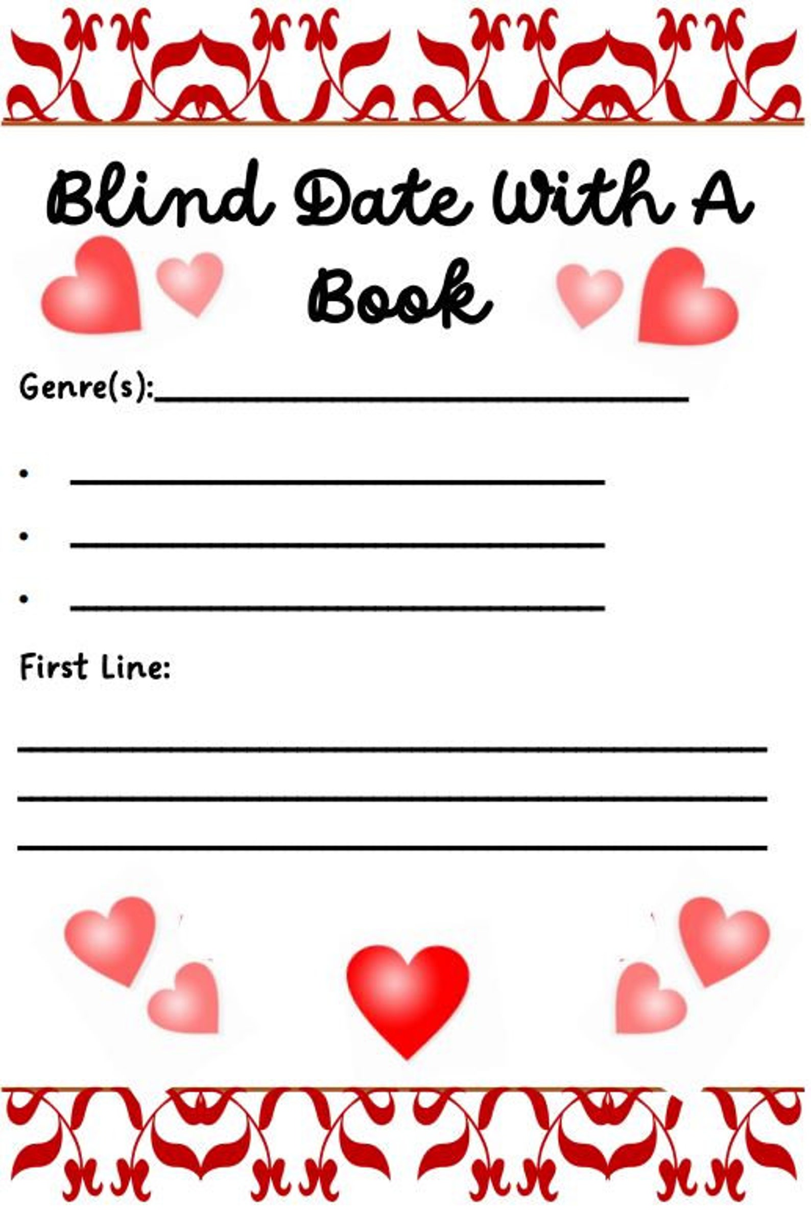 Blind Date With A Book Labels | Printables - Etsy