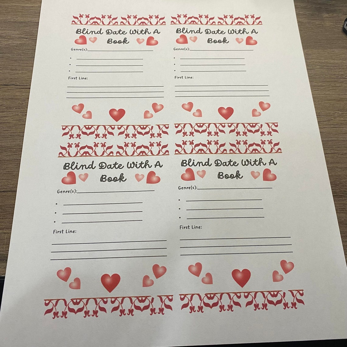 Blind Date With A Book Labels | Printables - Etsy