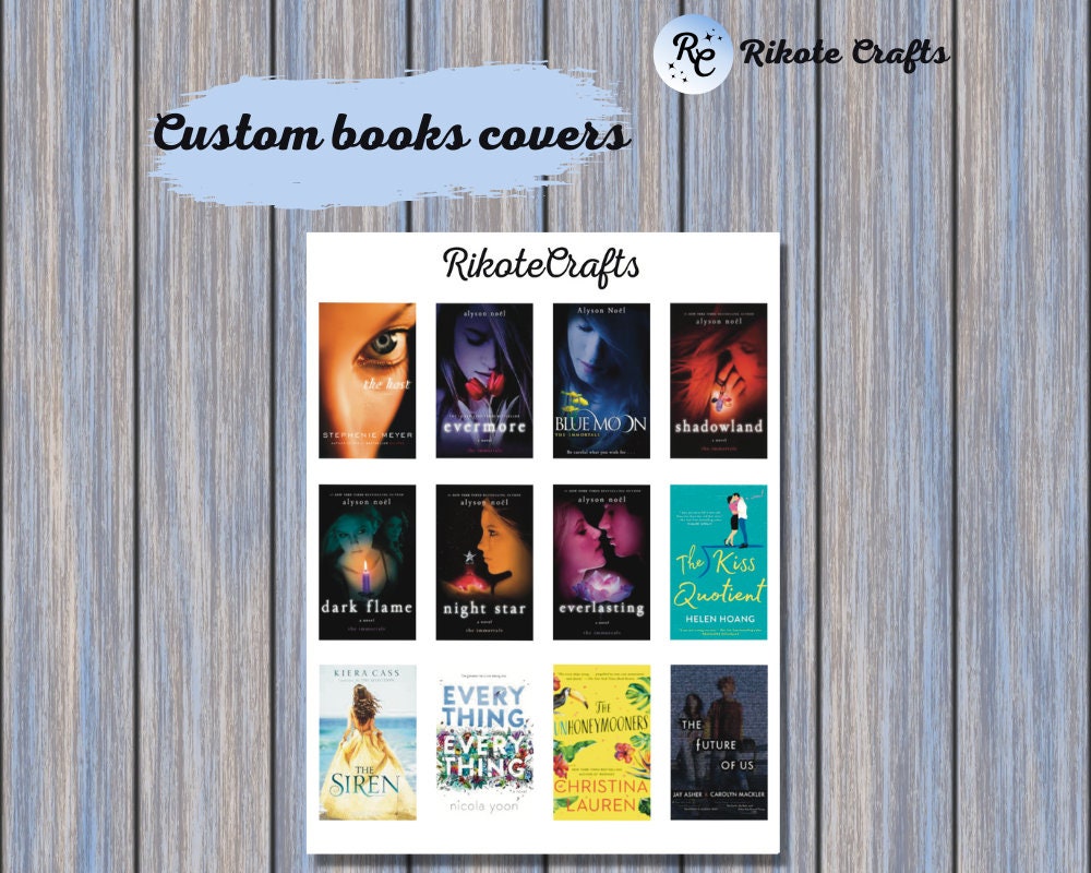 Custom Book Covers Sticker Sheet for Reading Journal or Planner Books ...