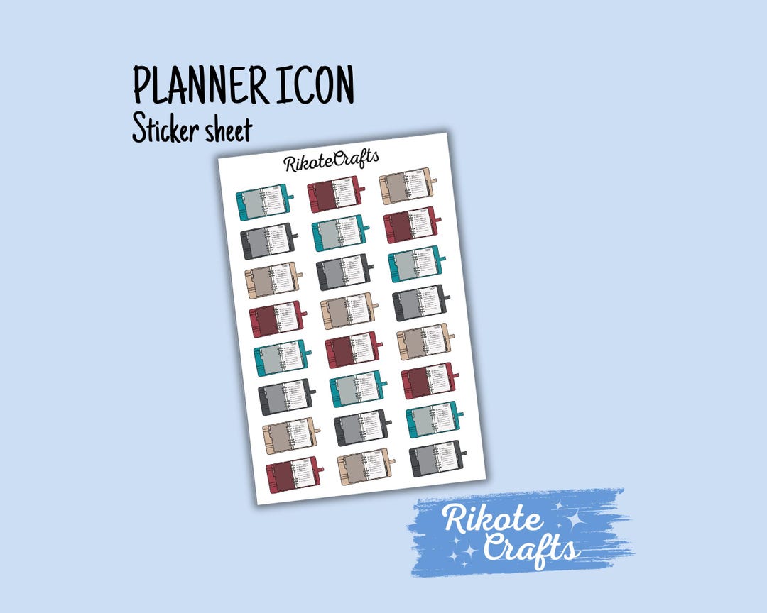 Planner Icon Sticker Sheet for Planner or Bullet Journal Decorative ...