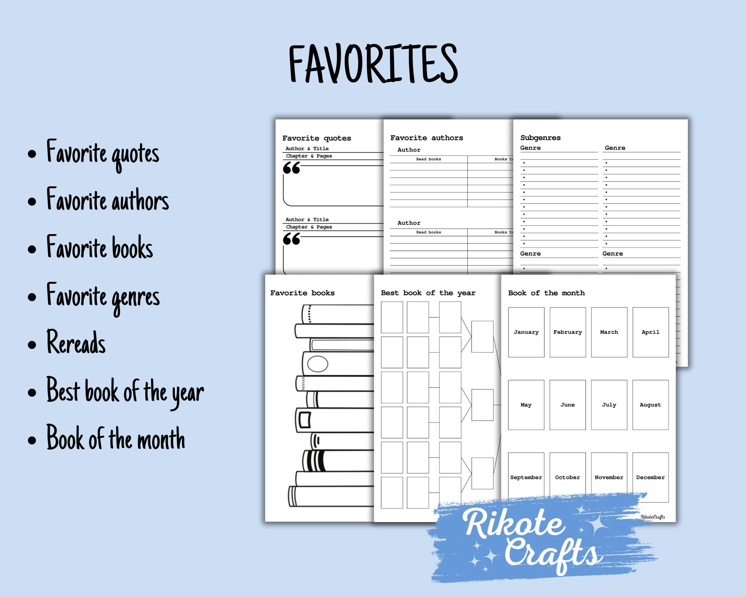 Printable Reading Journal, Ultimate Bookworm Reading Journal Printable ...