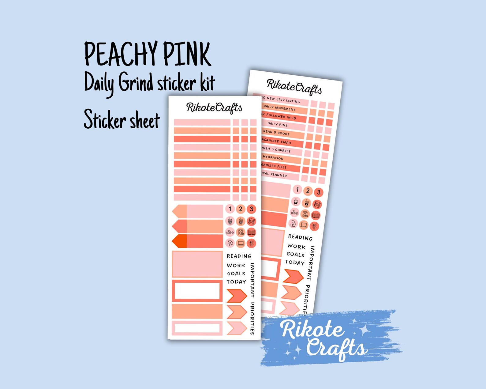 Daily Grind Planner Sticker Kit Functional Stickers for Planner Sticker ...